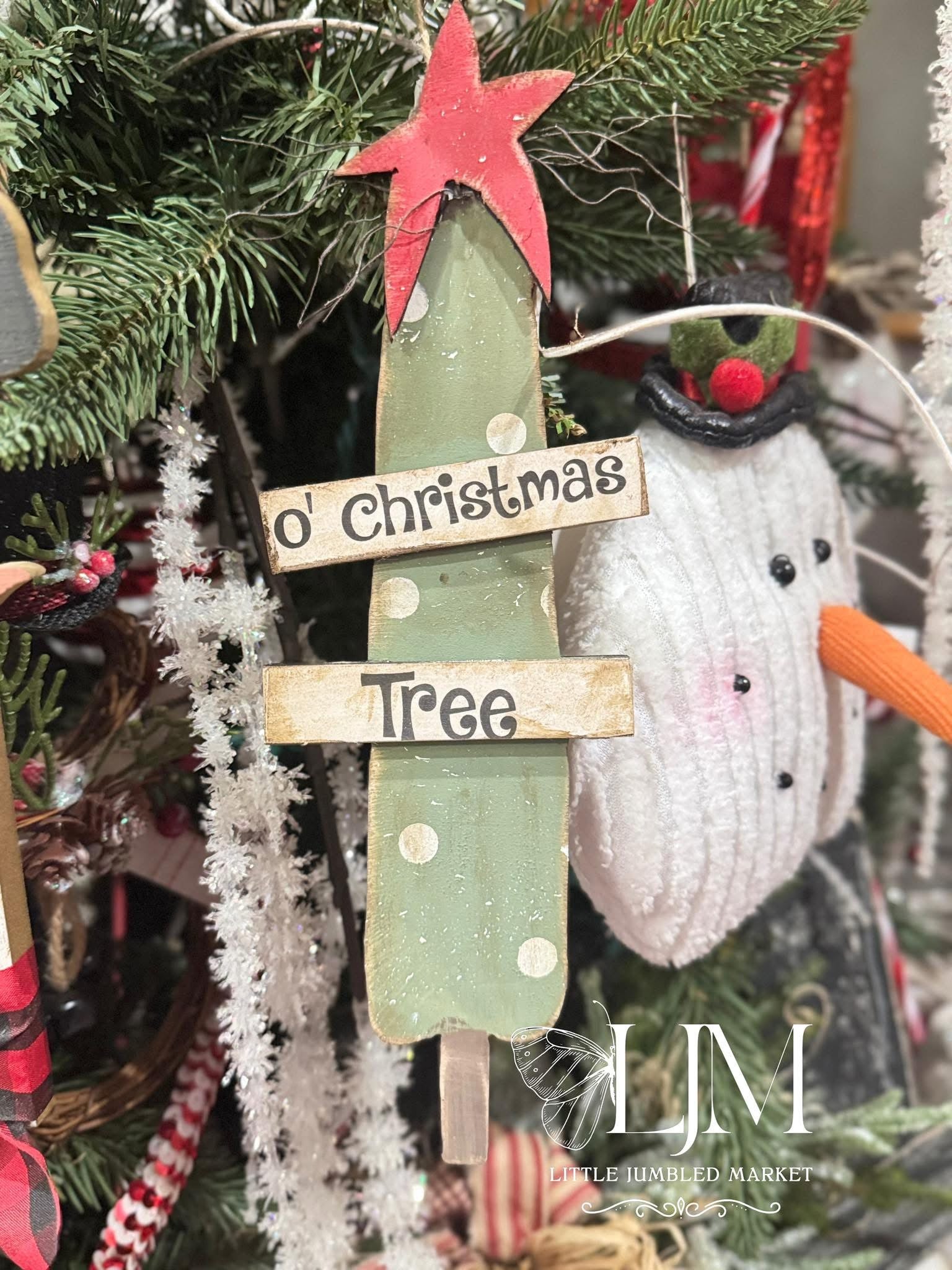 Wonky O’Christmas Tree with Star (large 12.5”) – Grace and Tattered Lace