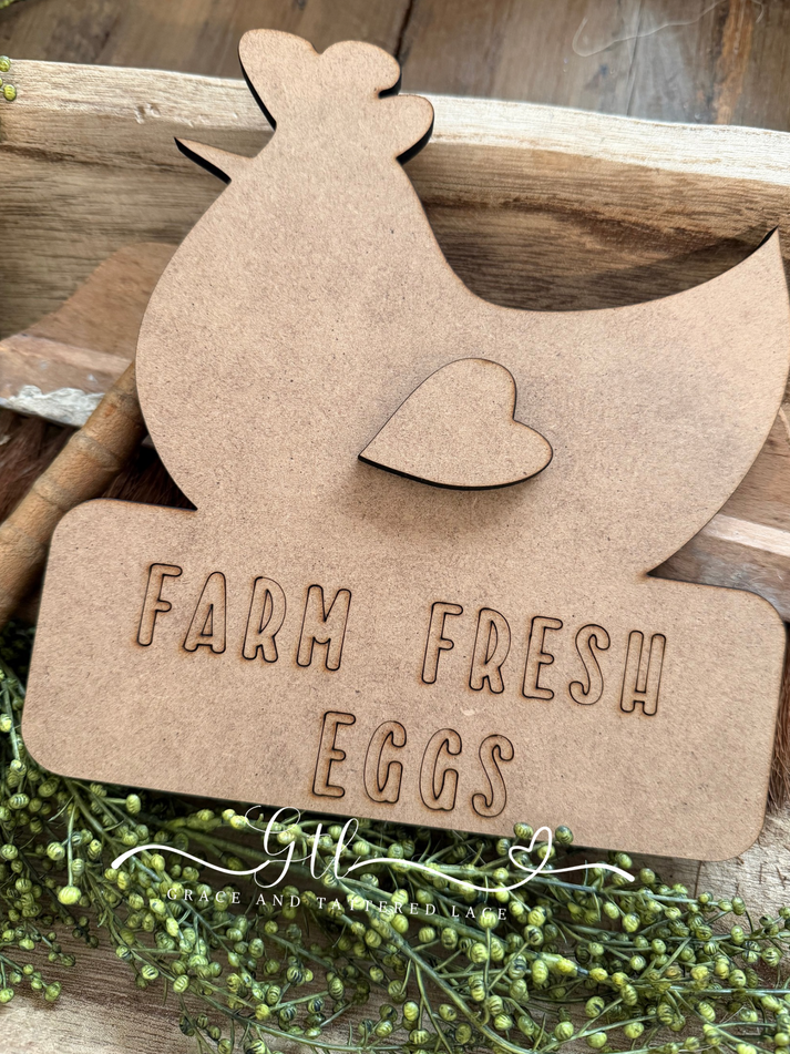 Farm Fresh Eggs Chicken #407 – Grace and Tattered Lace