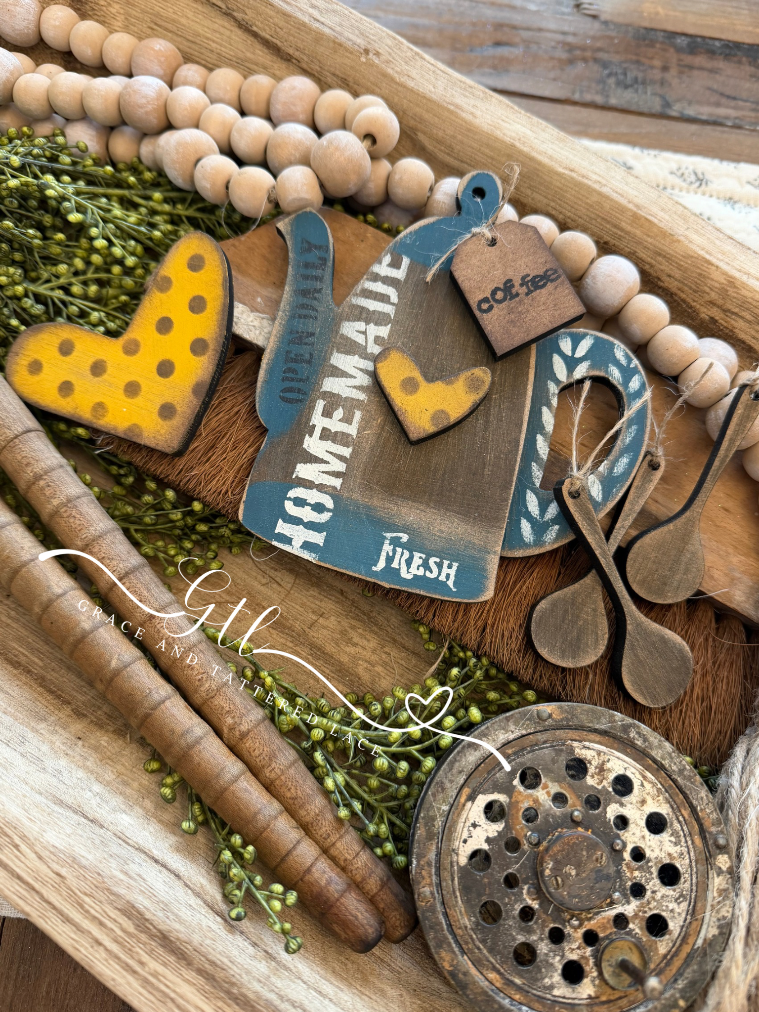 Rustic Coffee Pot Dough Bowl Fillers #451 – Grace and Tattered Lace