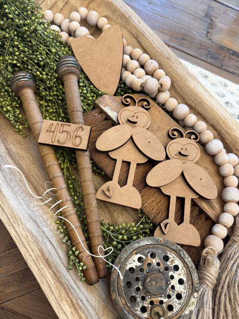 Wonky Ladybug/Bee with Heart Dough Bowl Filler #556 – Grace and ...