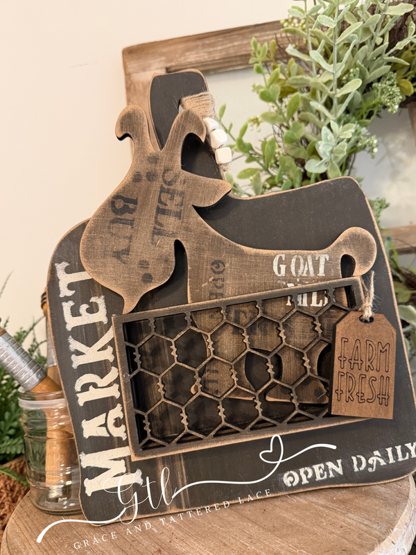 Wonky Goat Insert and Farm Fresh Tag ONLY (Fits WONKY Board)#555 ...