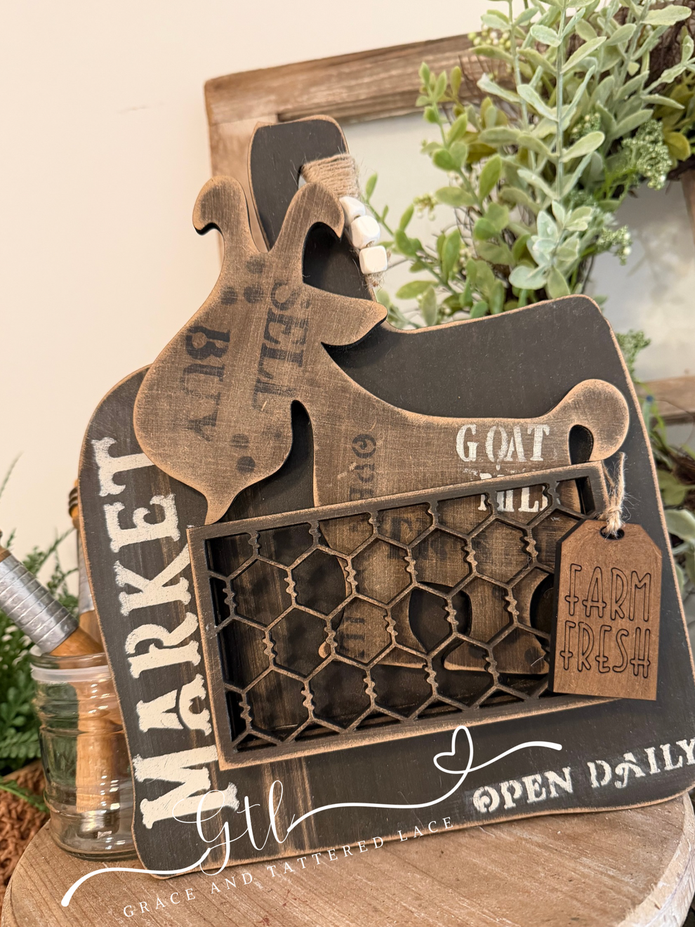 Wonky Goat Insert and Farm Fresh Tag ONLY (Fits WONKY Board)#555 ...